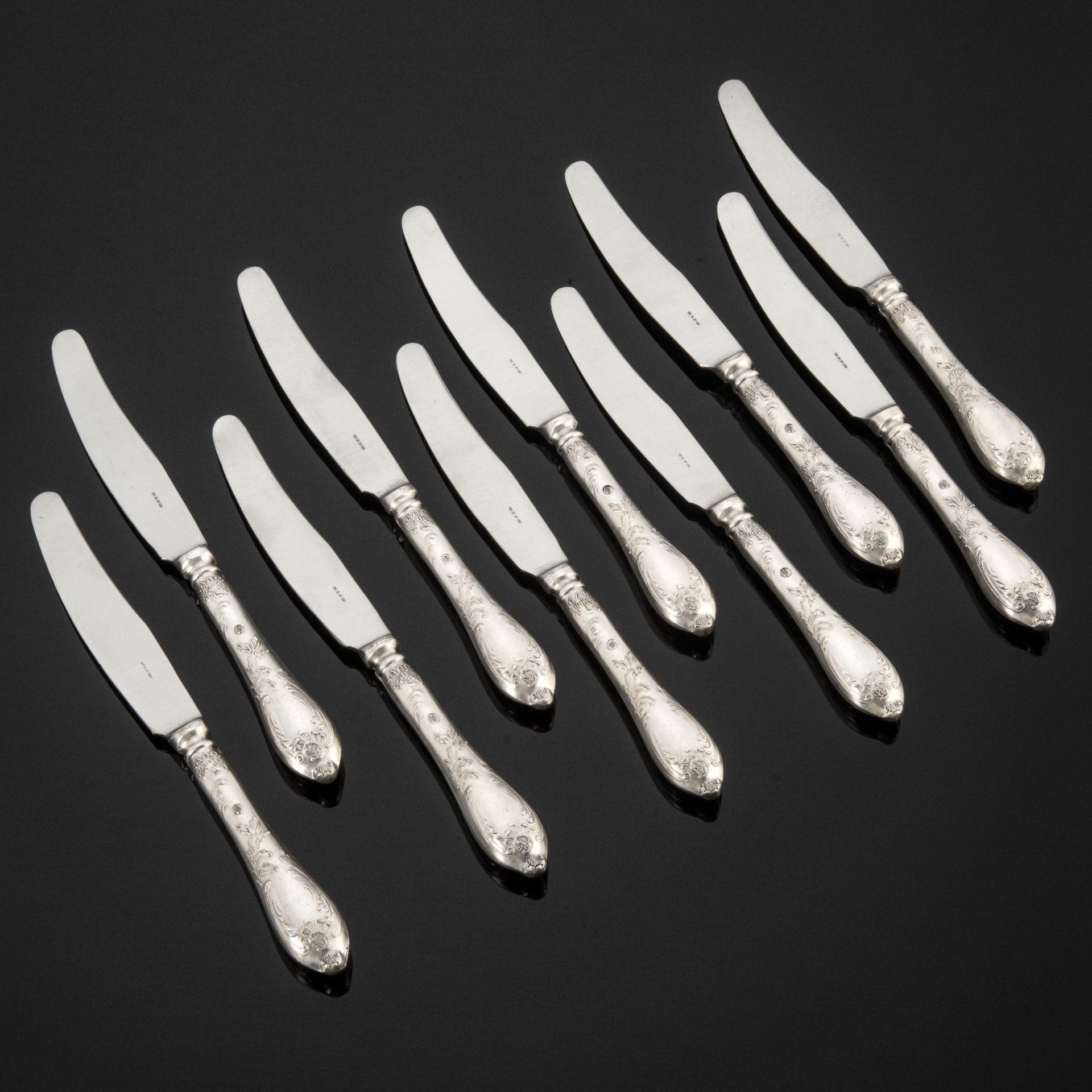 Набор десертных ножей на 10 персон, мНЦ (медь-никель-цинк), Вольнянский ...