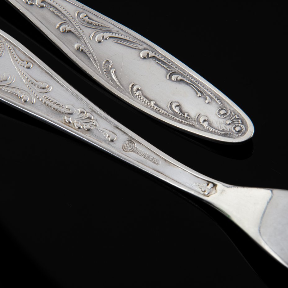 Набор вилок для выпечки "Пламя" на 6 персон, мНЦ (медь-никель-цинк ...