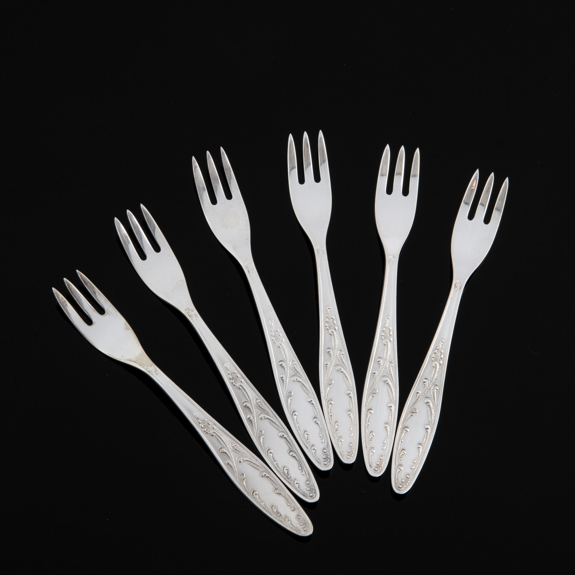 Набор вилок для выпечки "Пламя" на 6 персон, мНЦ (медь-никель-цинк ...