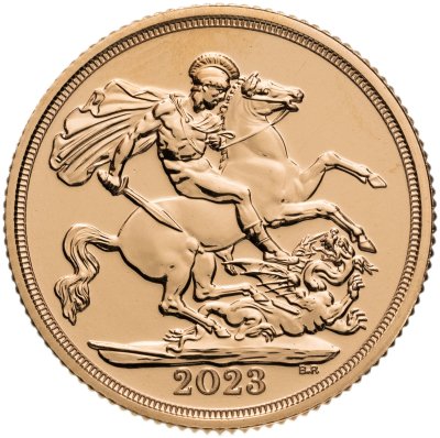 Монета Великобритания 100 фунтов (Pounds) 2023 "Британия" Золото ...