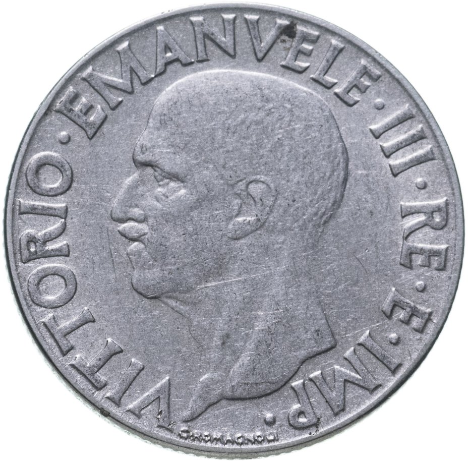 Монета Италия 1 лира 1940 стоимостью 350 руб.