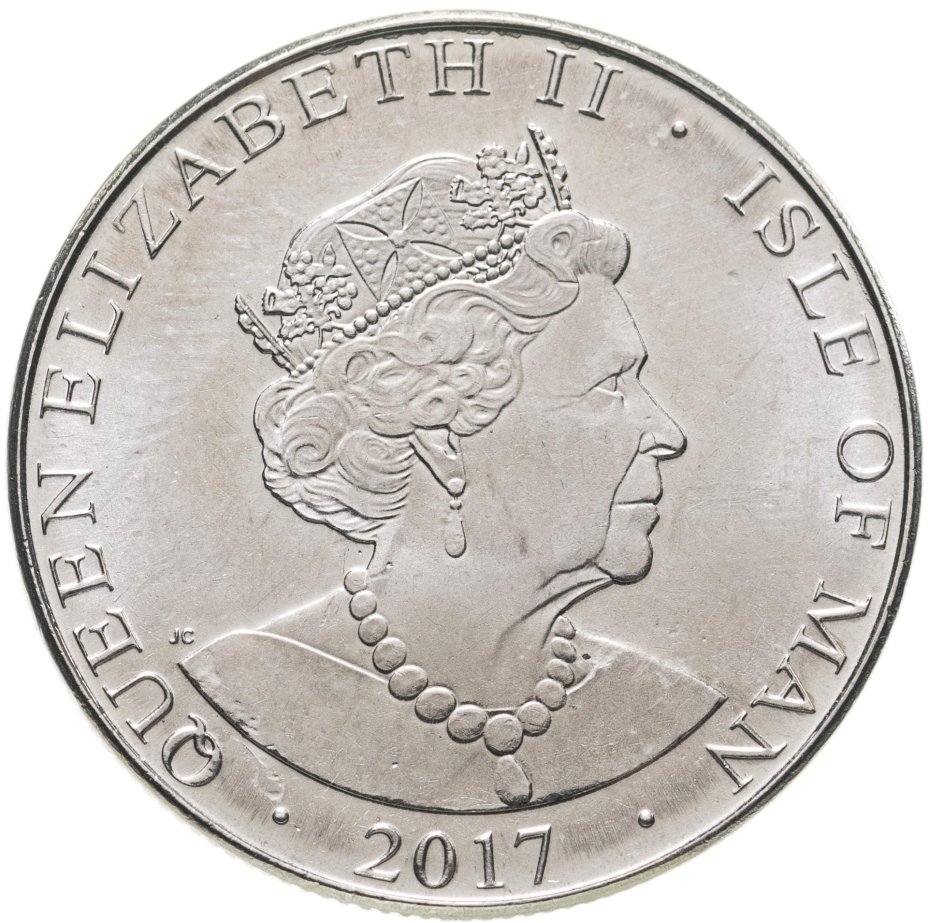 Монета остров Мэн 10 пенсов (pence) 2017 стоимостью 450 руб.