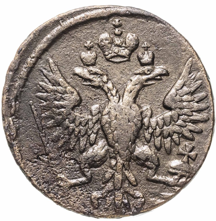 Монета Елизаветы денга 1750 стоимостью 1371 руб.