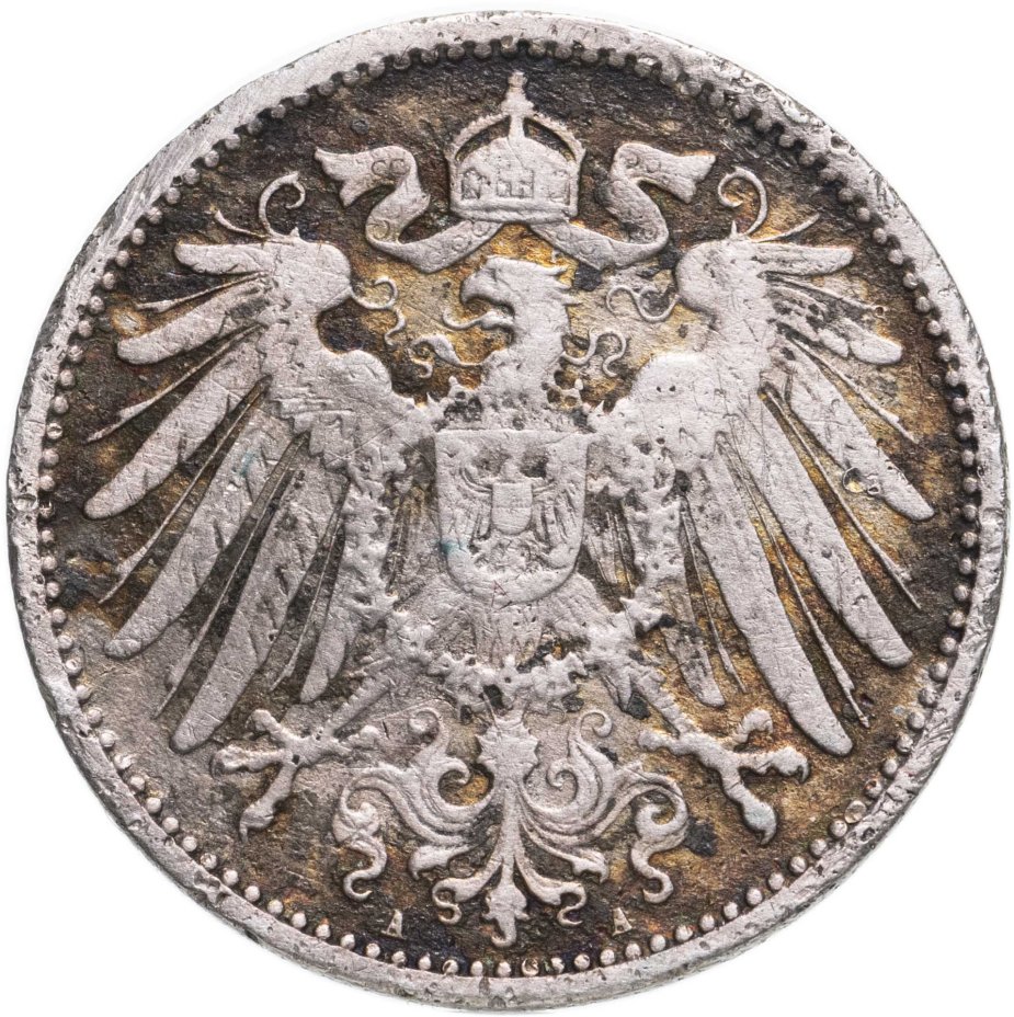 Германия 1 марка (mark) 1899, знак монетного двора: "A" - Берлин ...