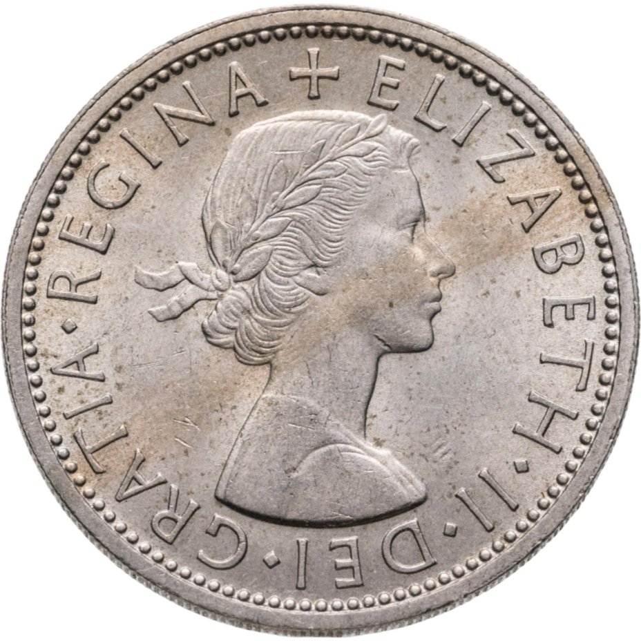 Монета Великобритания 2 шиллинга (флорин, shillings) 1966 стоимостью ...