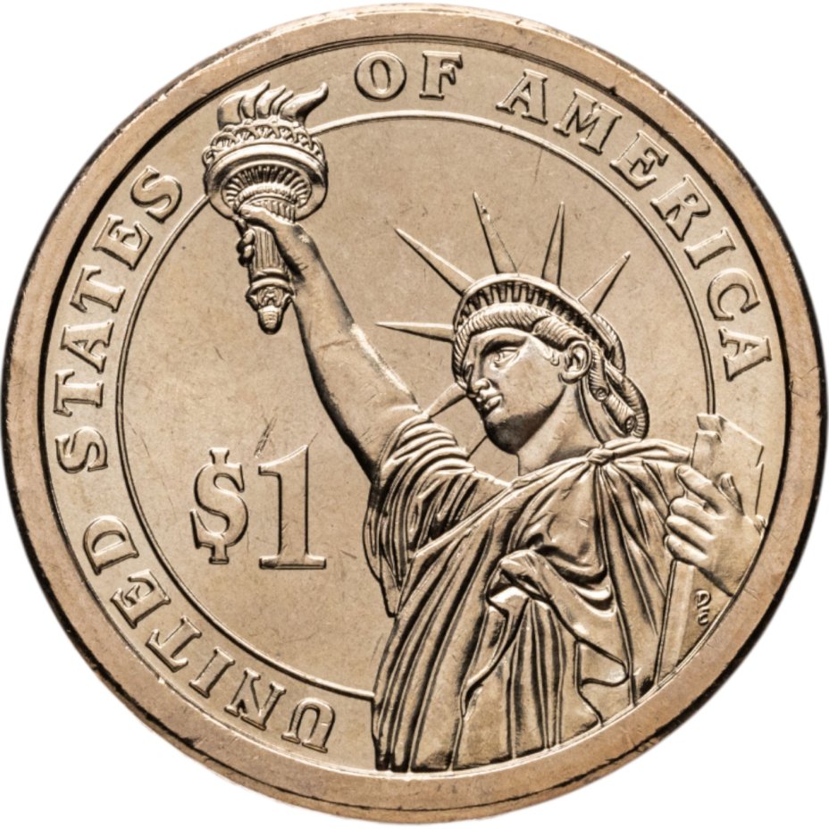 Монета США 1 доллар (dollar) 2007 "1-й президент США - Джордж Вашингтон ...