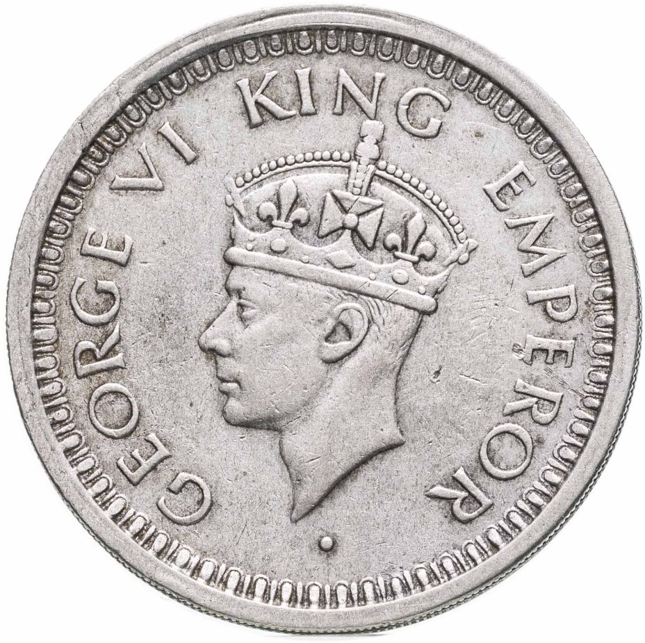Монета Индия (Британская) 1 рупия (rupee) 1944 стоимостью 1700 руб.