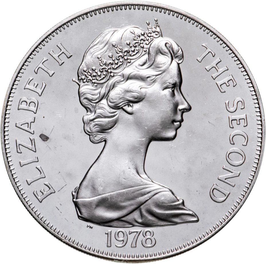 Монета остров Святой Елены 1 крона 1978 "25 лет коронации Королевы ...