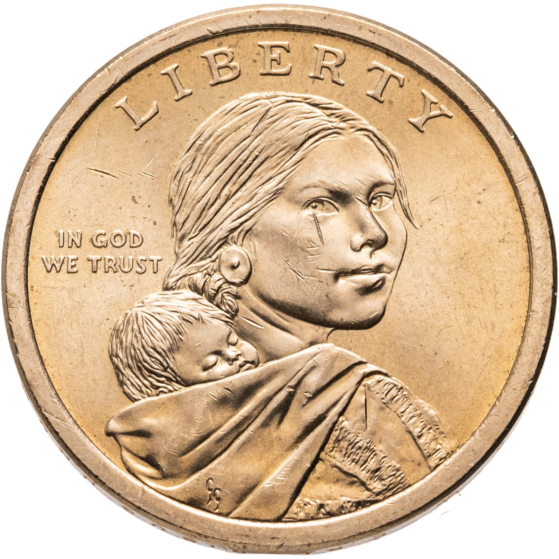 Монета США 1 доллар (dollar) 2019 P "Американские индейцы в космической ...