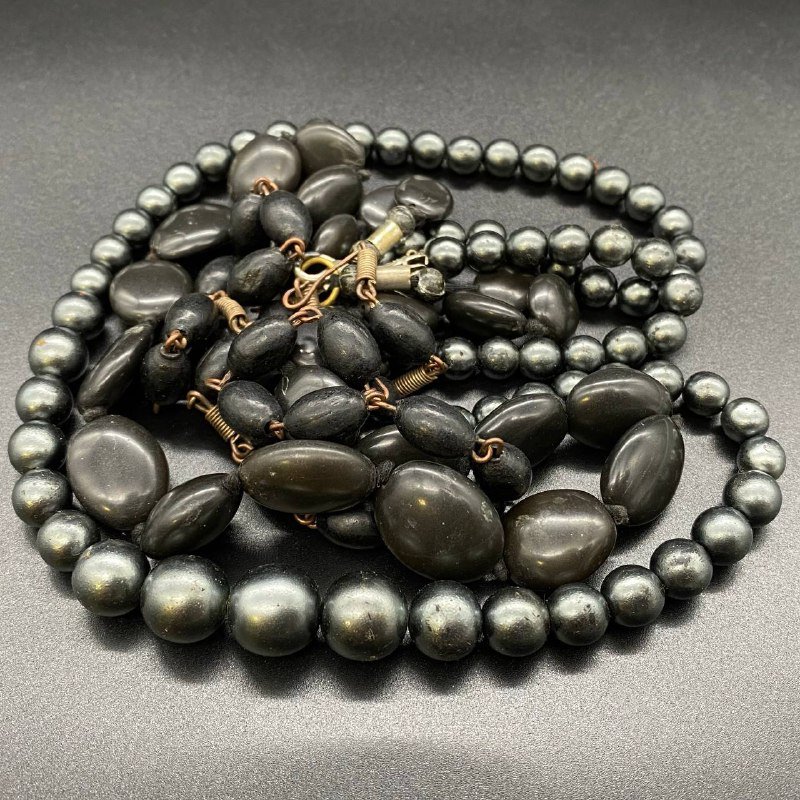 Набор из 3 бус, поделочный камень, СССР, 1970-1990 гг. стоимостью 990 руб.