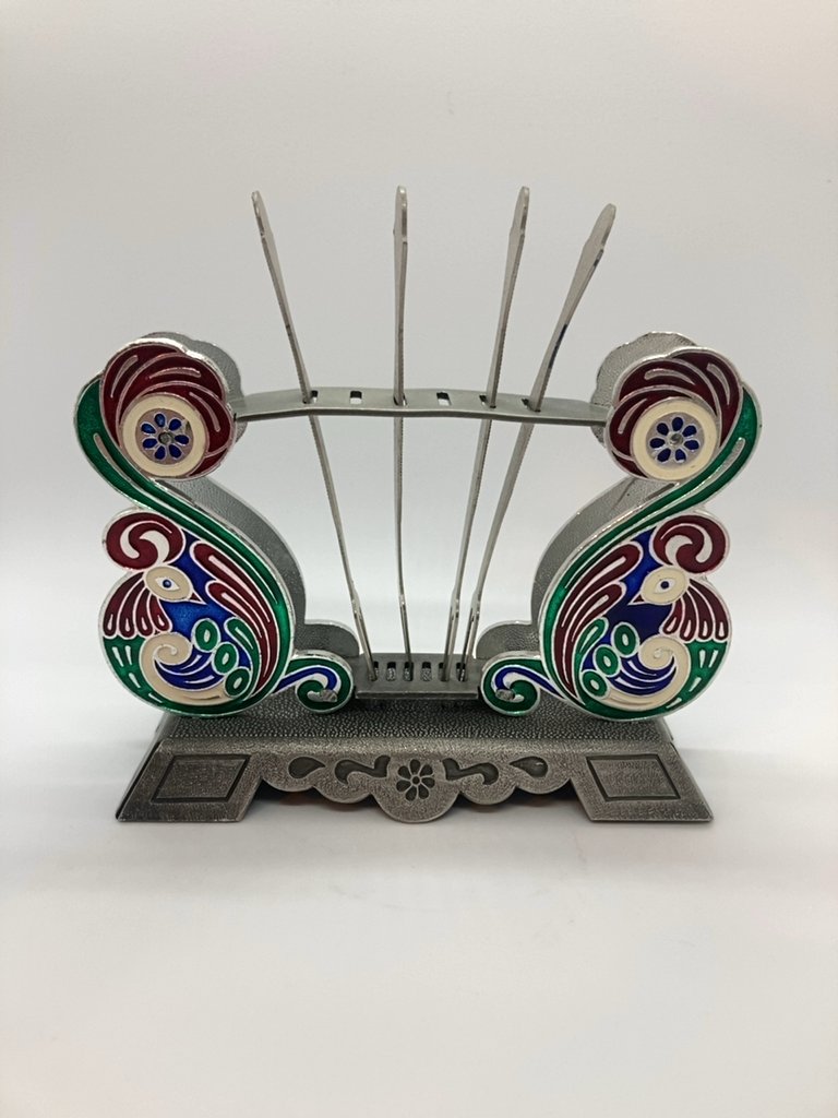 Набор из 4 вилок для лимона на подставке, металл, 1980-2010 гг ...