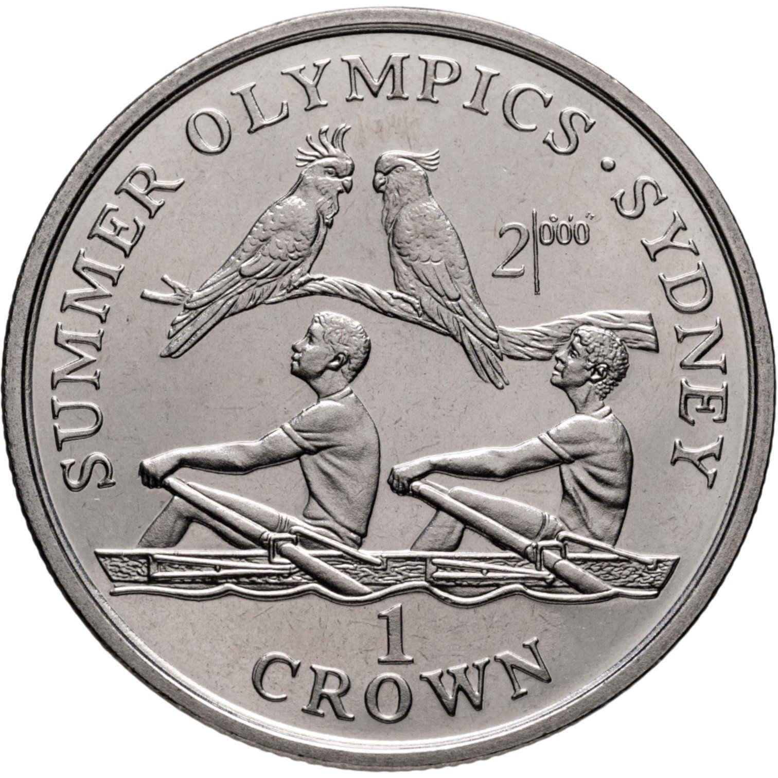 Монета гибралтар 1 крона 1999 Игры XXVII летней Олимпиады Сидней-2000 г ...