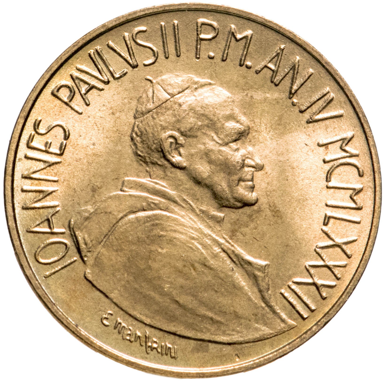 Монета Ватикан 20 лир 1982 стоимостью 566 руб.