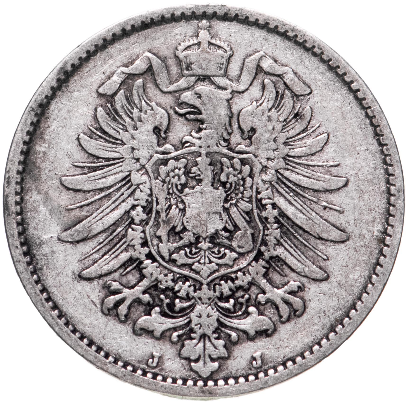 Германская империя 1 марка 1885 J знак монетного двора: "J" - Гамбург ...