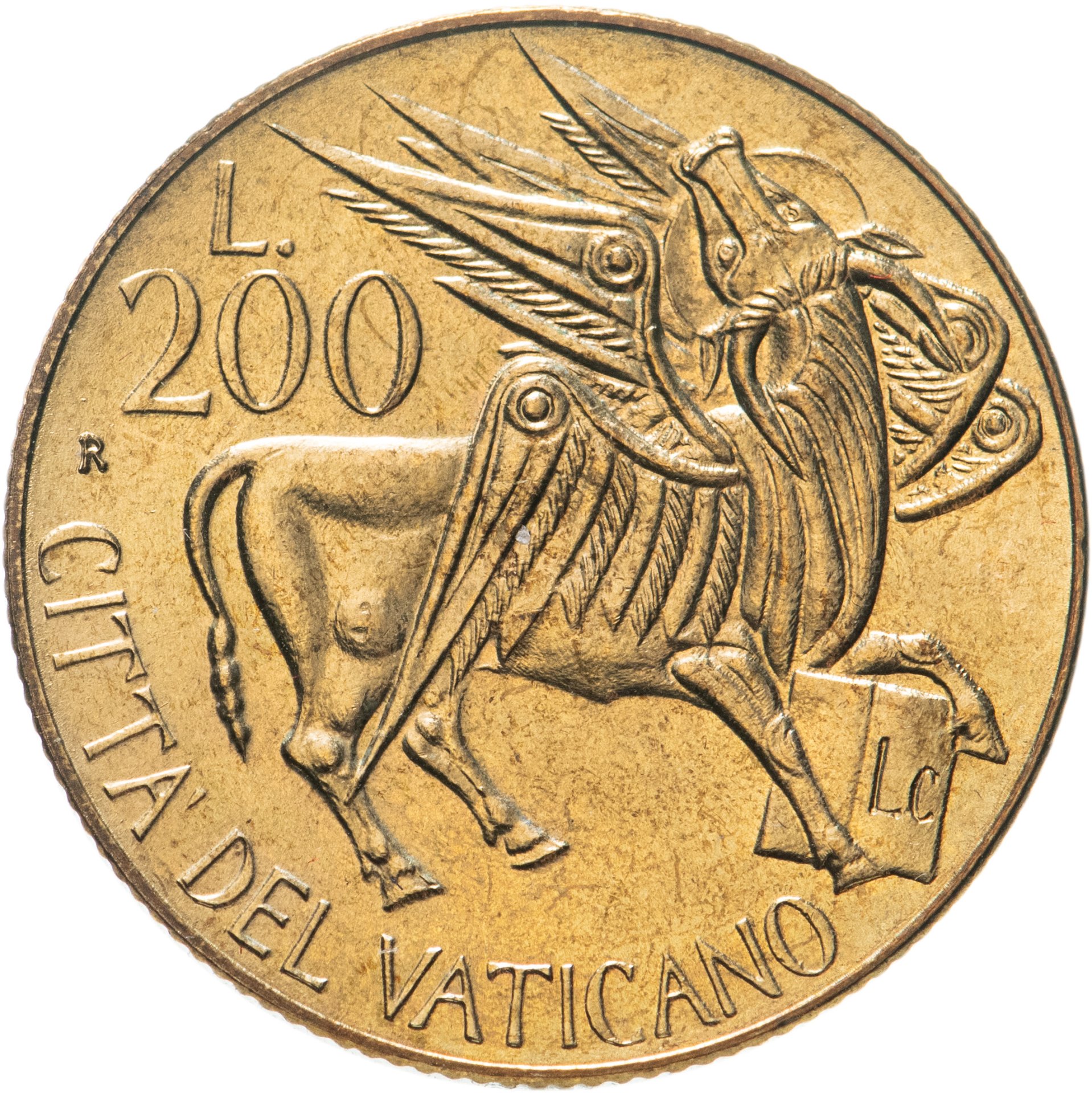 Монета Ватикан 200 лир (lire) 1985 стоимостью 566 руб.