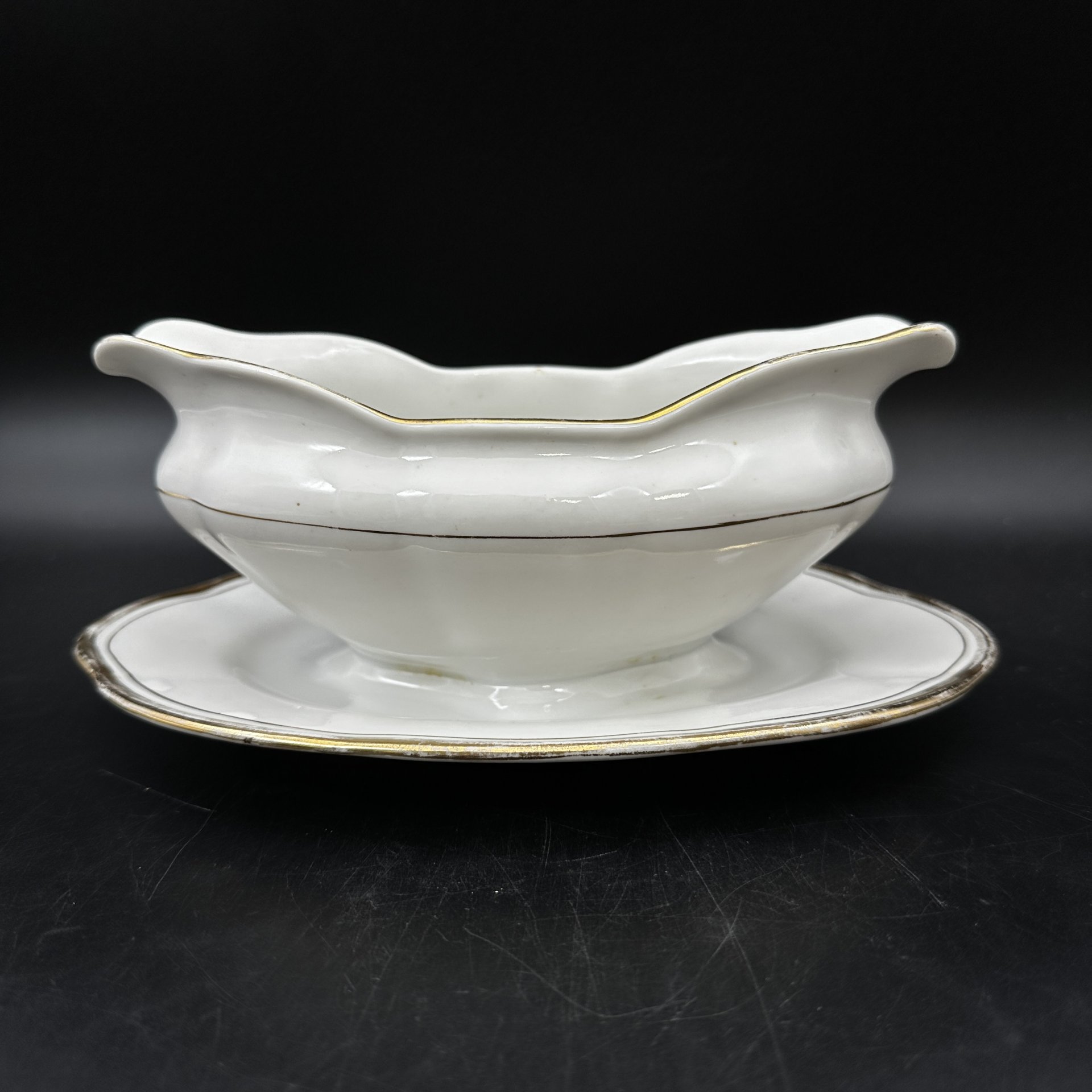 Соусник на подставке, фарфор, золочение, Chodziez, Польша, 1980-1990 гг ...