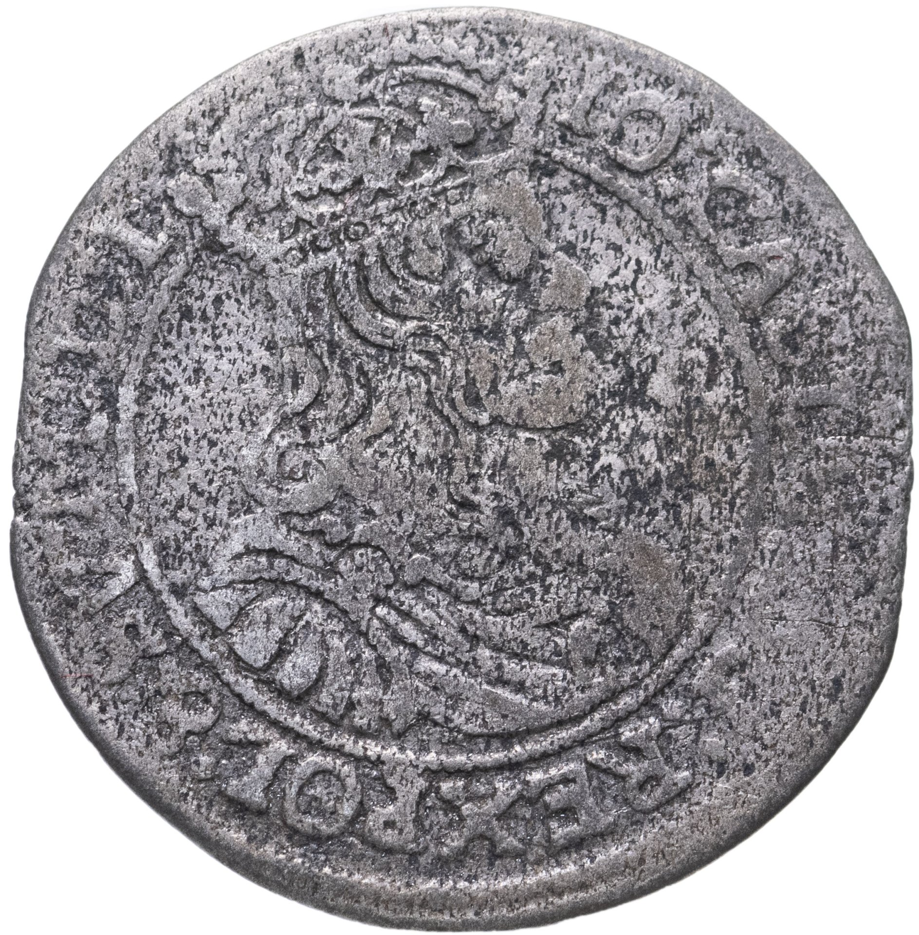 Монета речь Посполитая Ян Казимир 6 грошей (шостак) 1667 стоимостью 906 ...